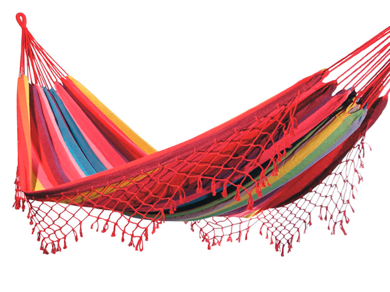Hamaca Rayas multi con fleco [L-DOBLE] : Un Mundo de Hamacas, para el ...
